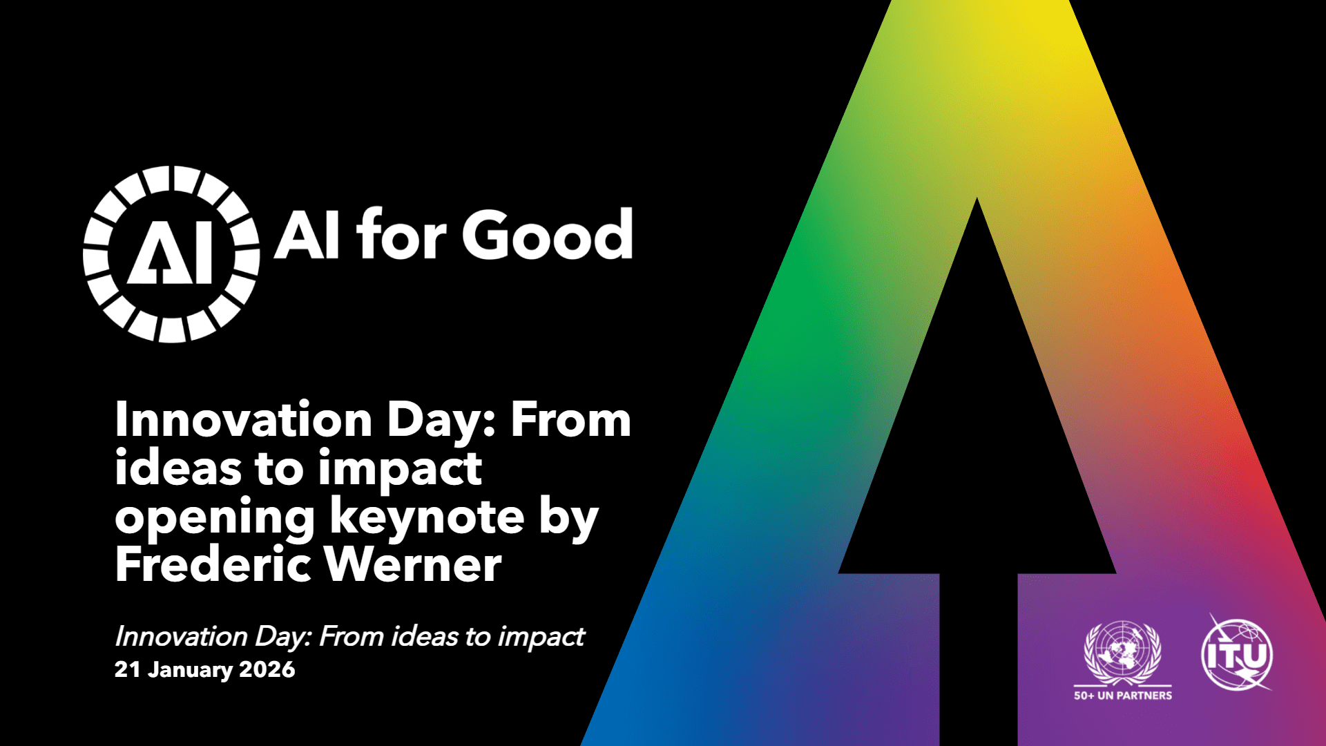 Innovation Day: From ideas to impact opening keynote by Frederic Werner ...